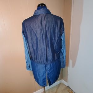 a.n.a | Tops | Ana Patchwork Denim Look Shirt | Poshmark